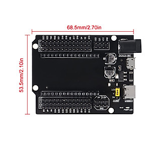 AITRIP 2 Sets ESP-WROOM-32 ESP32 ESP-32S Type-C USB Development Board Type-C USB CH340C WiFi+Bluetooth Ultra-Low Power Dual Core ESP32-DevKitC-32 ESP-WROOM-32 Expansion Board for Arduino