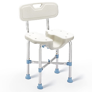 OasisSpace Shower Chair Bath Seat for Inside Bathtub, Upgraded U-Shaped Shower Seat and Bath Stool Safety Shower Bench for Elderly,Handicap,Disabled