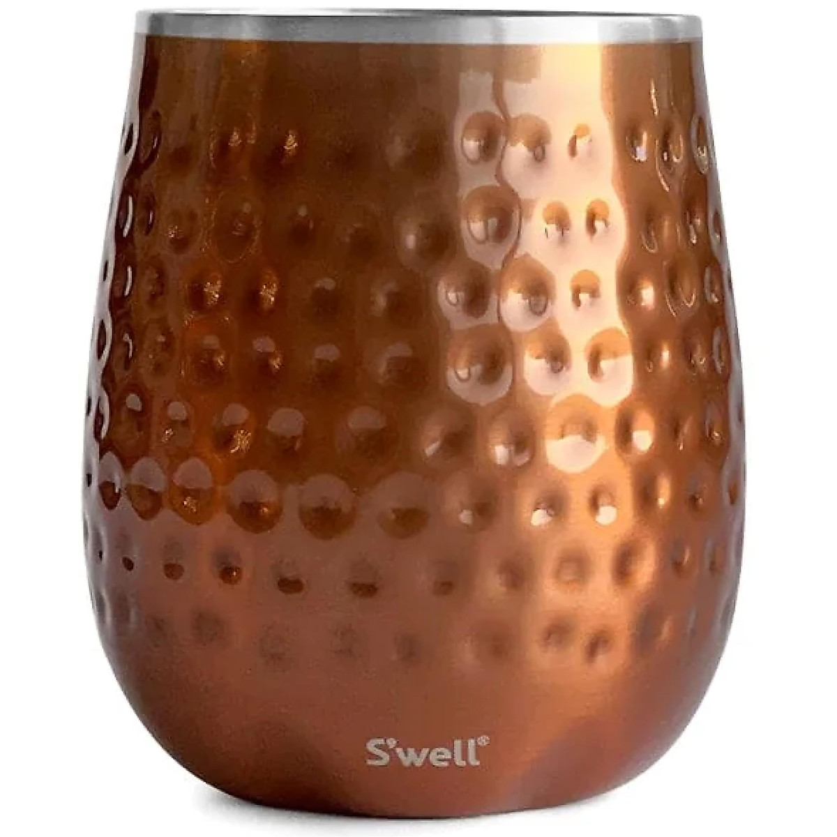 S'well Stainless Steel Wine Tumbler, 9oz, Dipped Metallic, Triple Layered Vacuum Insulated Container Keeps Drinks Colder for Longer, BPA Free Barware