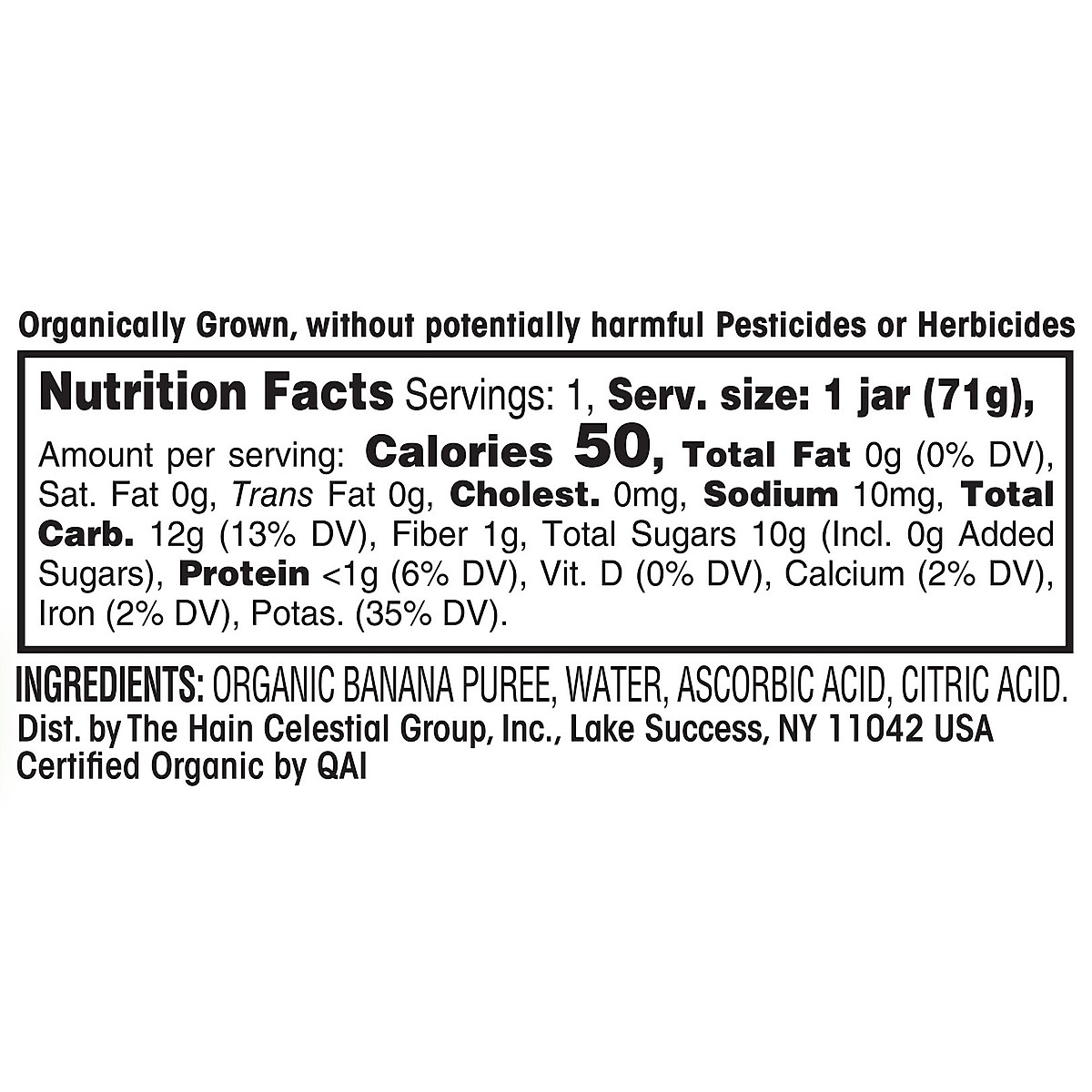 Earth's Best Organic Stage 1 Baby Food, First Bananas, 2.5 oz. Jar