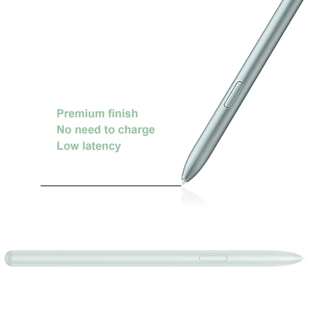 Galaxy Tab S7 FE S Pen Replacement Stylus Pen for Samsung Galaxy Tab S7 FE SM-T730, SM-T733, SM-T736B Touch Pen + Tips/Nibs (Mystic Green)