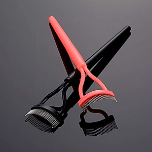 2 Pcs Eyelash Comb 17IF Makeup Mascara Separator Metal Teeth eyelashes Definer with Comb Cover for Women Mascara applicator Brushes Tool