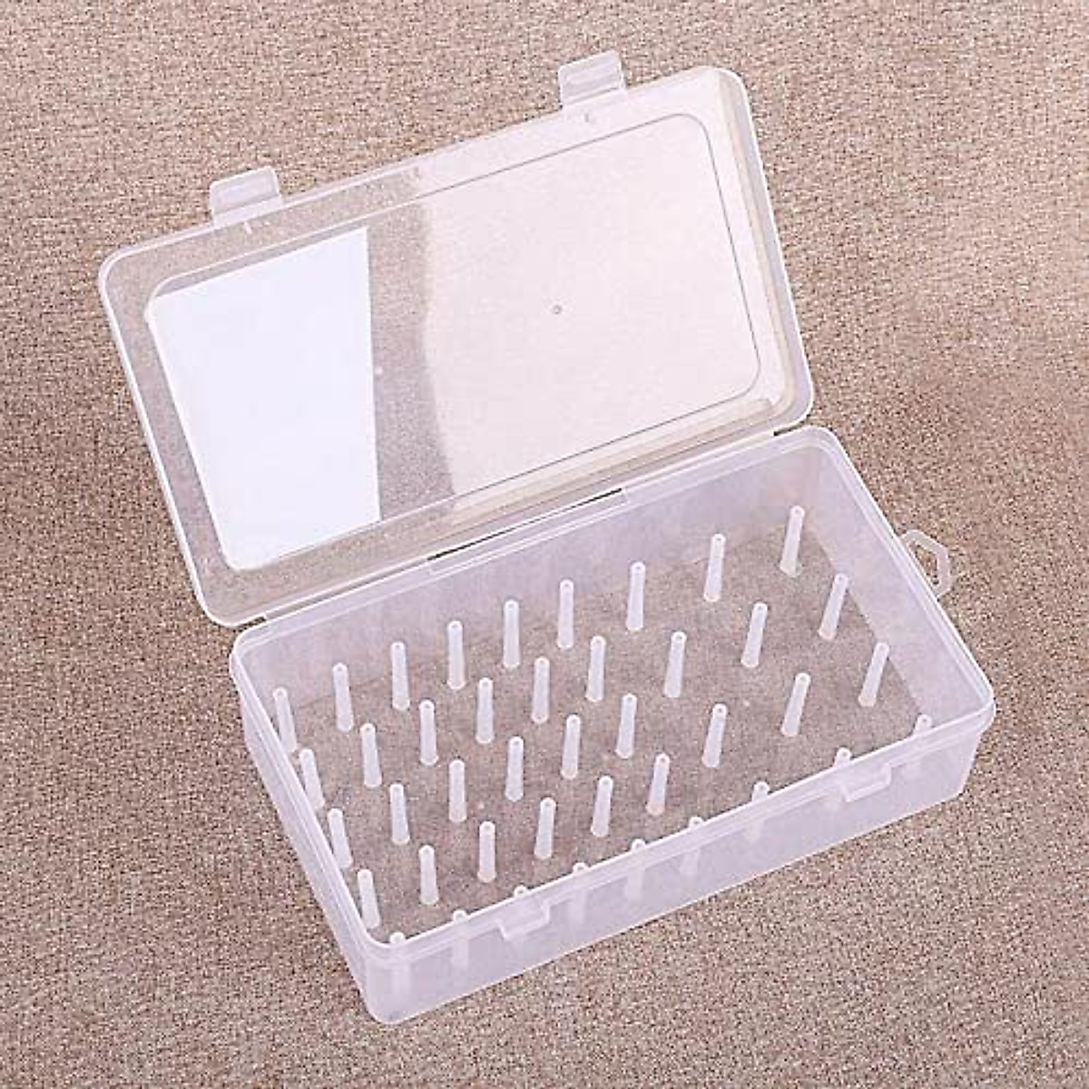 Harilla Large, Thread Storage Box with 24 Spools, Sewing Bobbins Organizer, Sewing Tread Container
