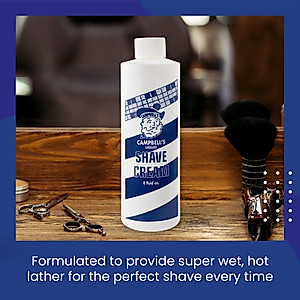 Campbell’s Liquid Shave Cream, Barber Shaving Cream, Professional Shaving Supplies and Products, 8 Ounces, (Pack of 3)