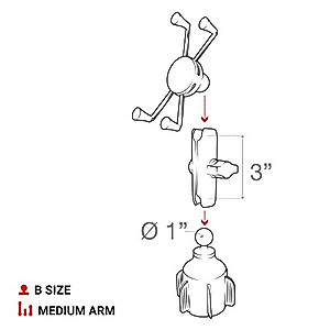RAM Mounts RAP-B-299-4-UN10U X-Grip Large Phone Mount with RAM Stubby Cup Holder Base with Medium Arm