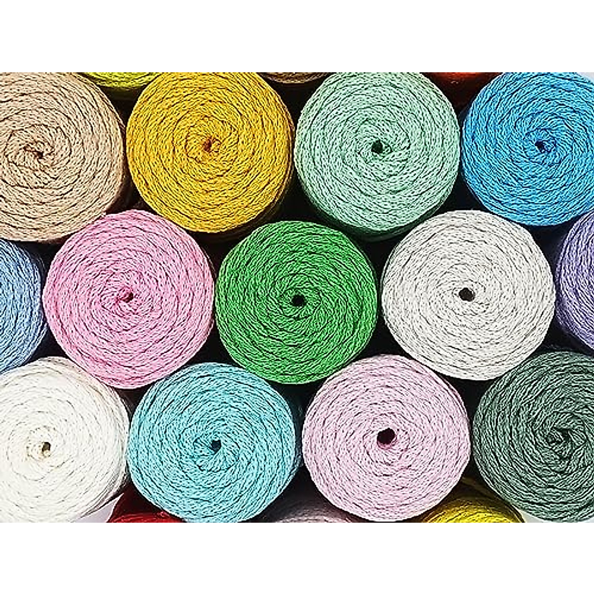 200G 3mm Hollow Braided Polyester Cotton Rope, Lightweight Comfortable Knitting Silk Thread, Colored Crochet Knit Yarn for DIY Handmade Craft Projects