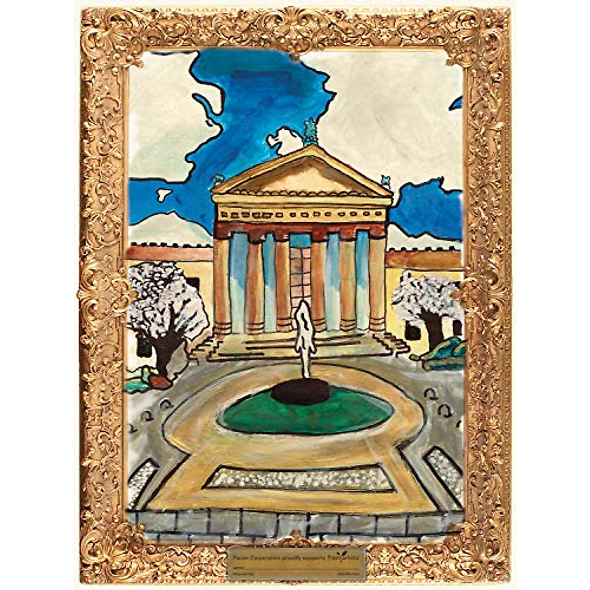 UCREATE - PAC4926 UCreate Gold Frame Watercolor Paper, Gold Frame, 9" x 12", 30 Sheets