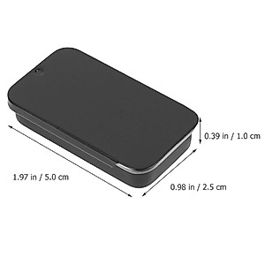 Hemoton 20pcs Rectangular Slide Top Tinplate Box Sliding Cover Push-Pull Tin Box Metal Tin Containers for Candies Jewelry Crafts Lip Balm Storage 50x25x10mm