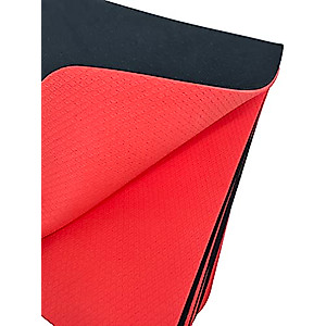 EKE Foldable Yoga Mat Eco Friendly TPE Folding Travel Fitness Exercise Mat Double Sided Non-slip for Yoga Pilates & Floor Workouts 72x25inx6mm with Carrying Bag