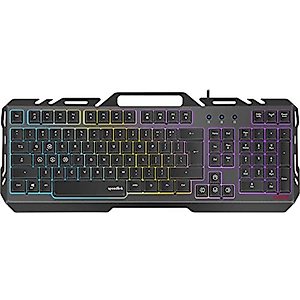 Speedlink ORIOS Metal Gaming Keyboard with RGB LED Lighting, Anti-Ghosting, 12 Multifunctional Keys for PC, Black