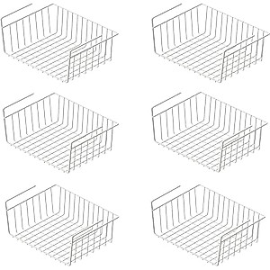 Simple Houseware 6PK Under Shelf Basket, White