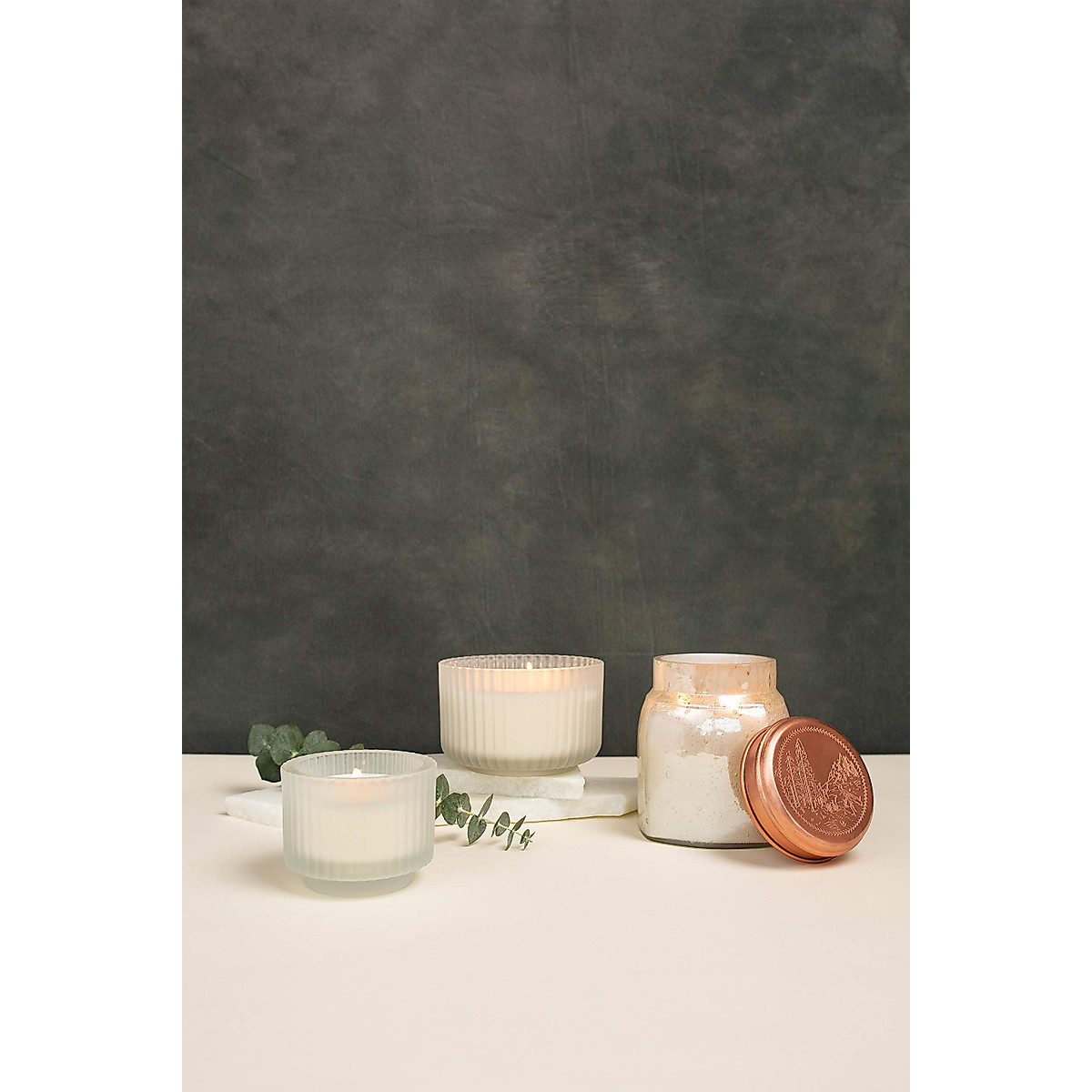 Paddywax Cypress & Fir Holiday Artisan Hand-Poured Scented Candle, 5-Ounce, White Frosted