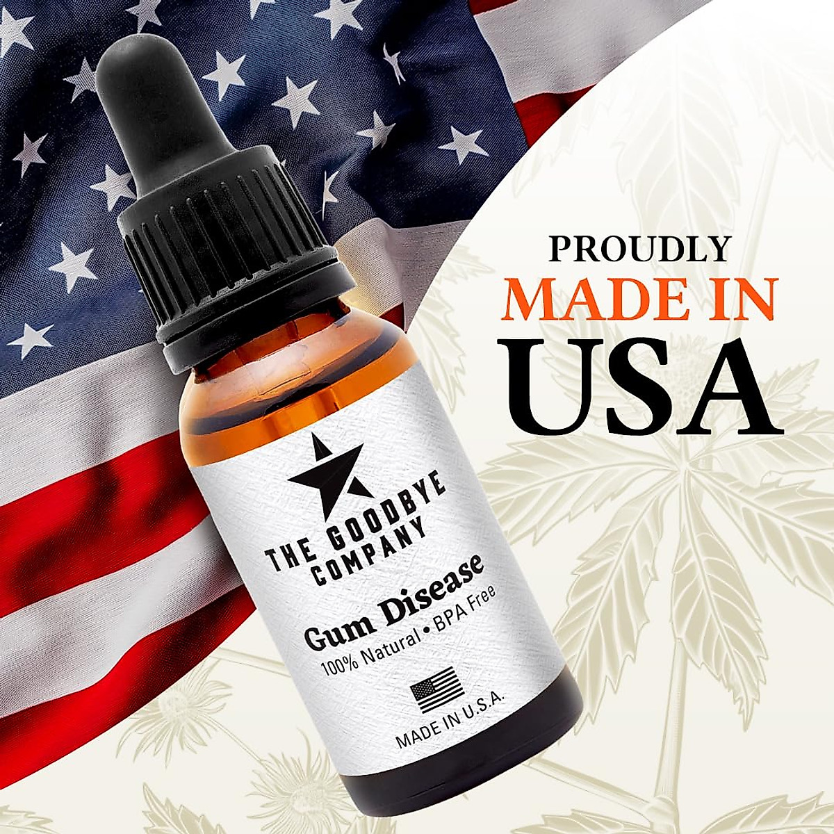 The Goodbye Company Gum Disease Treatment - 100% Pure Neem & Clove Oil - Natural Gingivitis Remedy - Non-Toxic, BPA-Free Oral Care - Fast-Acting Gum Healer (30ml)