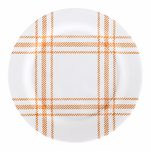 C.R. Gibson QAPS2-24068 Fall Leaves and Pumpkins Reusable Melamine Plate Set for Thanksgiving Dinners, 9" Diameter, 4pcs