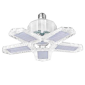 TYCOLIT LED Garage Lighting, Deformable LED Ceiling Lights with 5 Adjustable Panels, 80W/100W LED Shop Lamp for Warehouse, Workshop, Basement, Gym (100W)