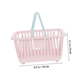 Didiseaon 6 pcs Storage basket shopping basket small baskets for organizing basket with handle kids shopping cart Grocery Baskets Mini plastic pallets Vegetable Basket storage box child Toy