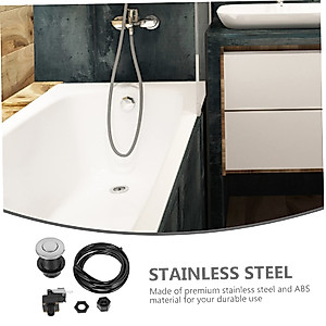 Artibetter 1 Set Pneumatic Switch Garbage Disposal Parts Garbage Disposal Supplies Air Switch Garbage Disposal Kit Bathtub Disposal Air Stainless Sink Kraus Abs Stainless Steel Start Switch