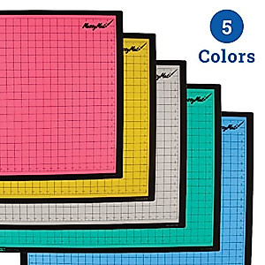 Constructive Playthings Messy Mats, Craft & Art Supplies, Classroom Must Haves, Heavy Vinyl Splat Mat, Set of 5, Large, Flexible, Use with Markers, Dough, Paint and Glue, Kindergarten - 3rd Grade