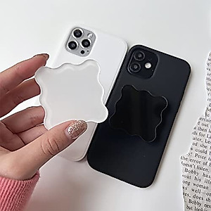 ONLYOU GRIPTOK Phone Grip Korea Grip Tok Unique Interesting Design Simple Cute Stylish Phone Stand Drop Prevention Women's Men's White