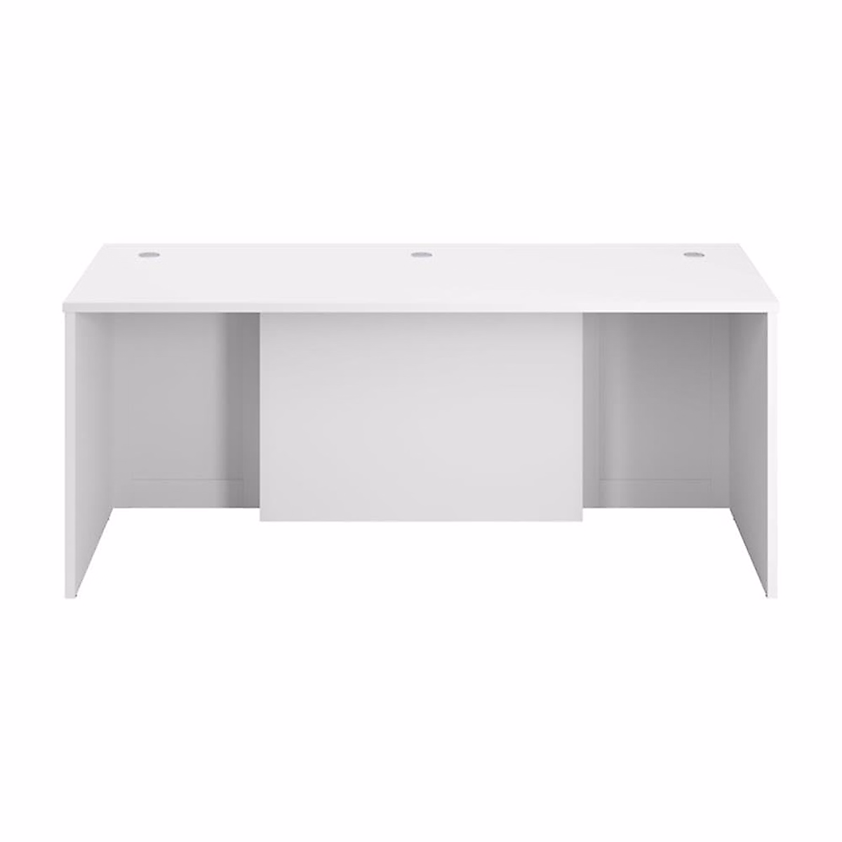 Bush Business Furniture Hampton Heights 72W x 30D Executive Desk in White | Computer Table for Personal Home Office or Professional Workspace