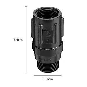 ULTECHNOVO Drip Irrigation Valve Garden Pressure Regulator Valve for Farm Garden Park Irrigation (25 PSI Black) Drip Irrigation Pressure Regulator