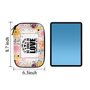 WHLBHG Christian Gifts Inspirational Bible Verse Pencil Case Let All That You Do Be Done In Love 1 Corinthians 16:14 Portable Pencil Bag Religious Gift (1 Corinthians 16:14)