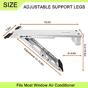CAT SO RICH Window Air Conditioner Bracket, Universal AC Support Brackets, Heavy Duty Support Up to 165lbs
