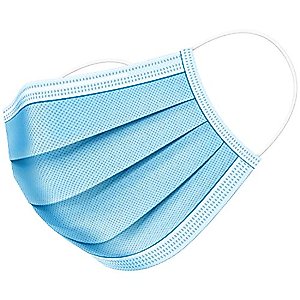 OxGord Artnaturals Face Mask - 50 Disposable Ear-Loop Masks - Protection from Dust, Pollen, and More - Mouth Cover Ideal for Everyday Use (Blue)