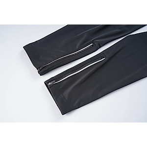 Men's Cycling Suit Shirt Bicycle Jersey Gel Padded Long Pants Biking Sets Clothing Outfits US L Blue Black