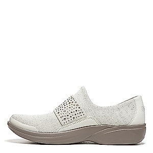 BZees Womens Pizazz Slip-On Eggnog Sparkle 7.5 W