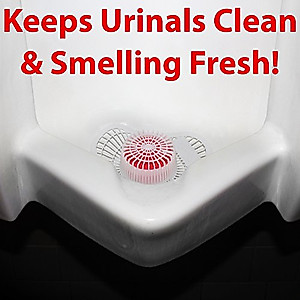 Long Lasting Urinal Screen and Deodorizer with Non-Para Block 12 Pk. Universal-Fit, Cherry-Scent Cake Releases Cleaning Agents To Remove Odor. Durable Mat Limits Janitorial Cleaning & Supply Needs