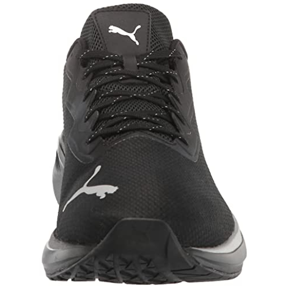 PUMA Men's Aviator Winter Running Shoe, Black Silver, 10