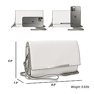 AFKOMST Small Clutch Purses for Women Summer Crossbody Bags and Straw Wristlet Handbags with Chain Strap