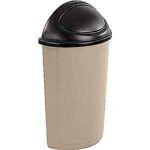 Rubbermaid Commercial Products Untouchable Gray Trash Can Round Lid, Use with 22 Gallon Untouchable Waste Bin