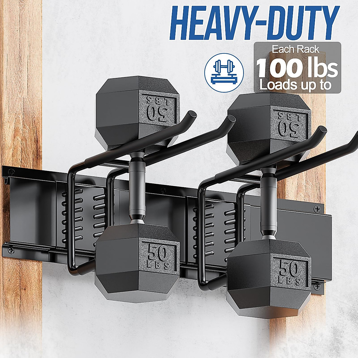 Volitaous 64Inch Garden Tool Organizer for Garage, Heavy Duty Garage Storage Rack, Adjustable 12PC Wall Hook for Yard Tool Organizer, Garden Tool Rack Max 400Lbs