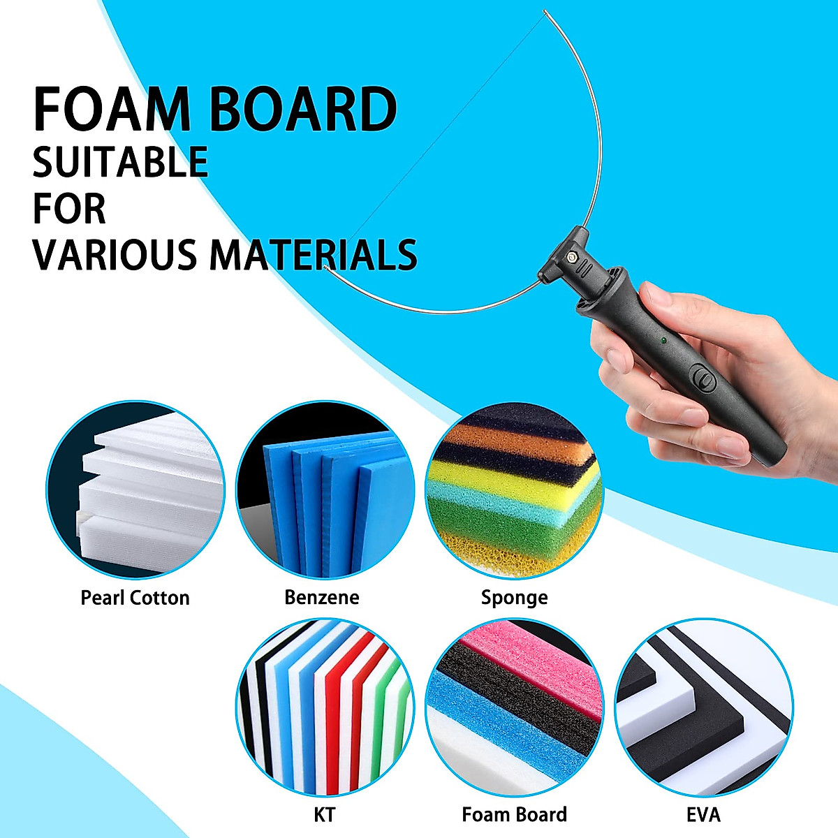 Aolloa Hot Foam Cutter, 4 in 1 Foam Cutter Set With 240V / 18W Digital Voltage Controller, Hot Cutting Set ,Electric Cutting Machine Pen Tools Kit Wire, Mark Pen, For Polyethylene Styrofoam Carving