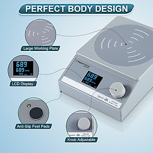ANZESER Digital Magnetic Stirrer w/Timer, 100fl.oz Magnetic Stir Plate, Magnetic Mixer w/LCD Display, Lab Stirrer w/Stir Bar (NO Heating)