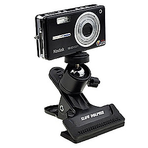 SLOW DOLPHIN Tripod Camera Clip Clamp Flash Reflector Holder Mount with 1/4 Inch Screw 360 Degree Swivel for Studio Backdrop Camera SLR, Digital SLR, Video Came（Black）