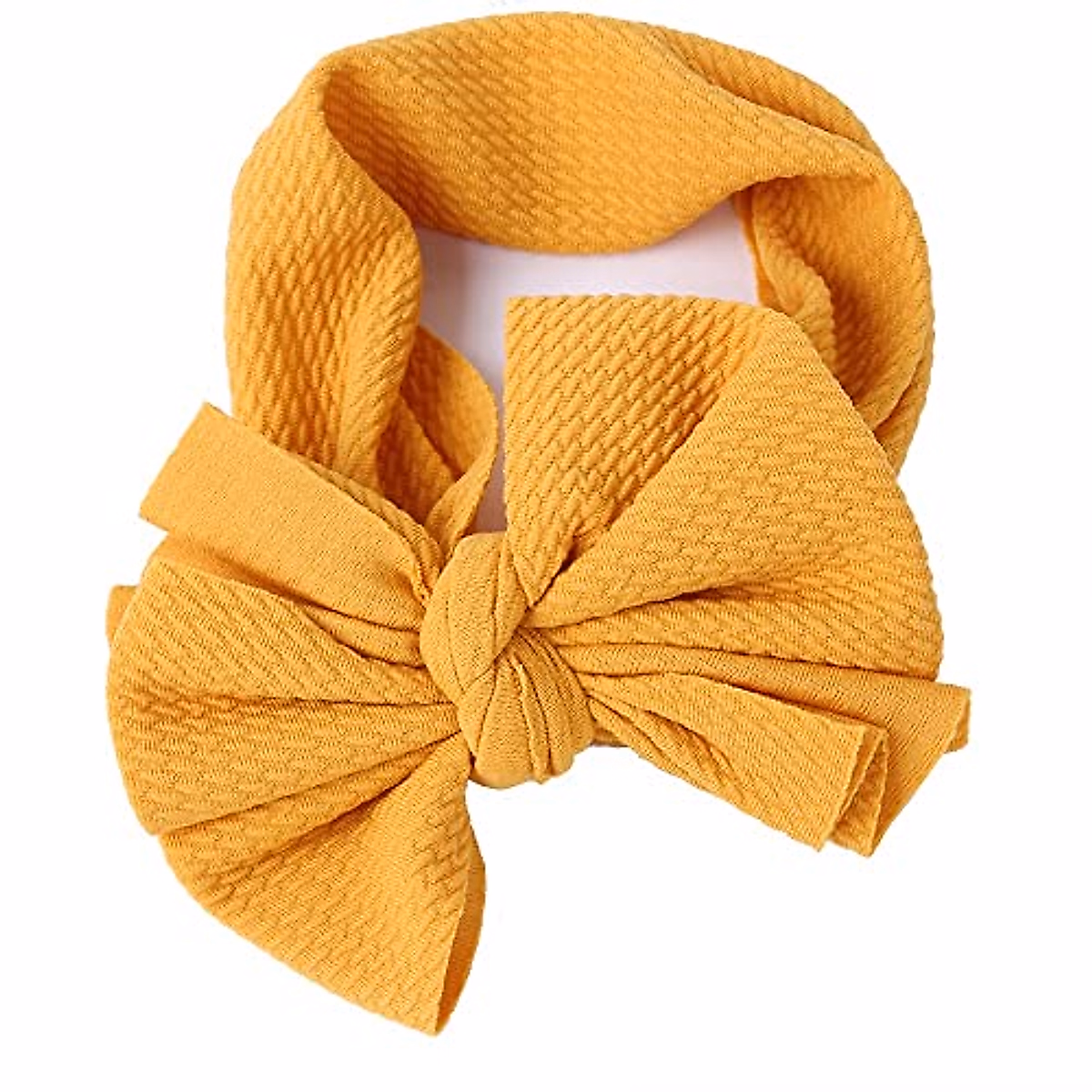 CheeseandU 2Pack Pet Cute Large Bow Headbands Stretchy Bow Headgear Polyester Bow Headdress Handmade Head Cover for Dog Cat Puppy Bathroom Apparel Party Costume Photo Prop(Grey, Ginger Yellow)