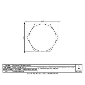 Allied Titanium 0000988, (Pack of 12) 1/4-20 X 1 UNC Titanium Hex Head Bolt, Grade 2 (CP)