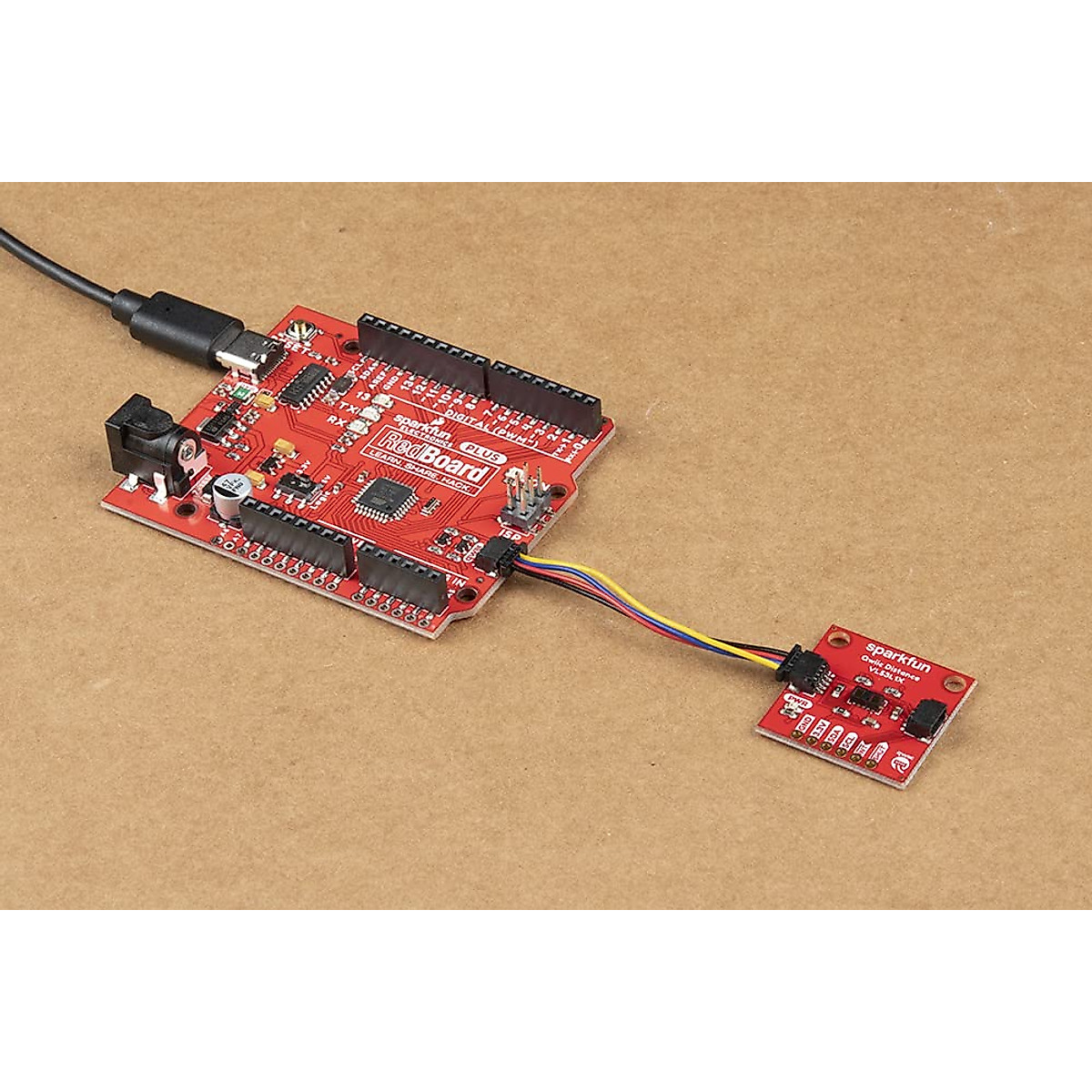 SparkFun RedBoard Plus - ATmega328P microcontroller with Optiboot (UNO) Bootloader - Qwiic Connect System - USB-C Connector - Additional Features to Our RedBoard Qwiic - Input Voltage 5V-15V