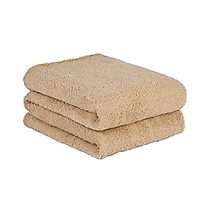 Brentfords Fluffy Sherpa Fleece Blanket Large Throw Over Bed Plush Super Soft Warm Sofa Bedspread, Taupe Tan Beige - 60" x 80"