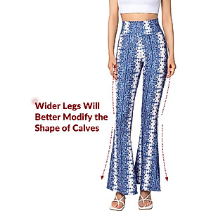 Yvette Bell Bottom Pants for Woman Lace High Waisted Flare Leggings Pants Black Sexy Disco 70s