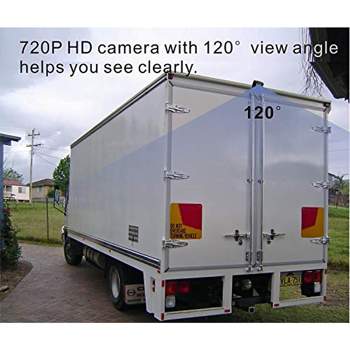 AHD 720P 7" Reverse Rear View Backup Camera System Mirror, Camera with Night Vision Waterproof IP69K Vibration-Proof 10G for Tractor/Truck/RV/Bus/Motorhome/Excavator/Caravan/Skid Steer/Harvester