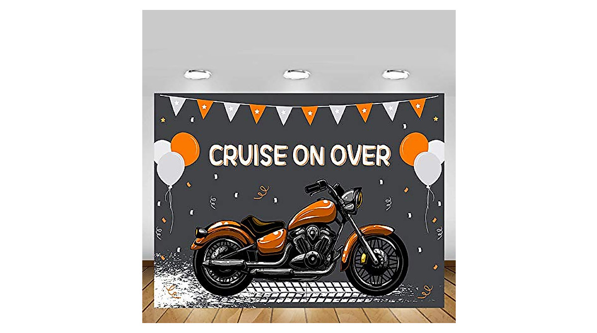 Motorcycle Boy Birthday Backdrop - Perfect for 1st Birthday Parties