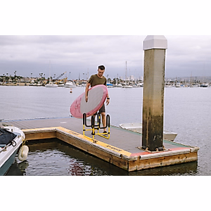 Suspenz Double-Up SUP Stand, Holds 2 Stand Up Paddle Boards or Surfboards, Yellow (22-9936)