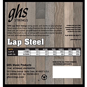 GHS Strings E Lap Steel Strings (LAP-E), 3 Sets of LAP-E