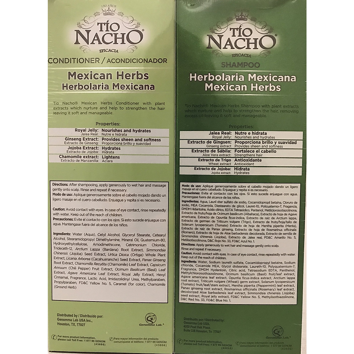 TIO NACHO Mexican Herbs Shampoo and Conditioner, Twin Pack (2 Pack 14 fl. oz. Each)