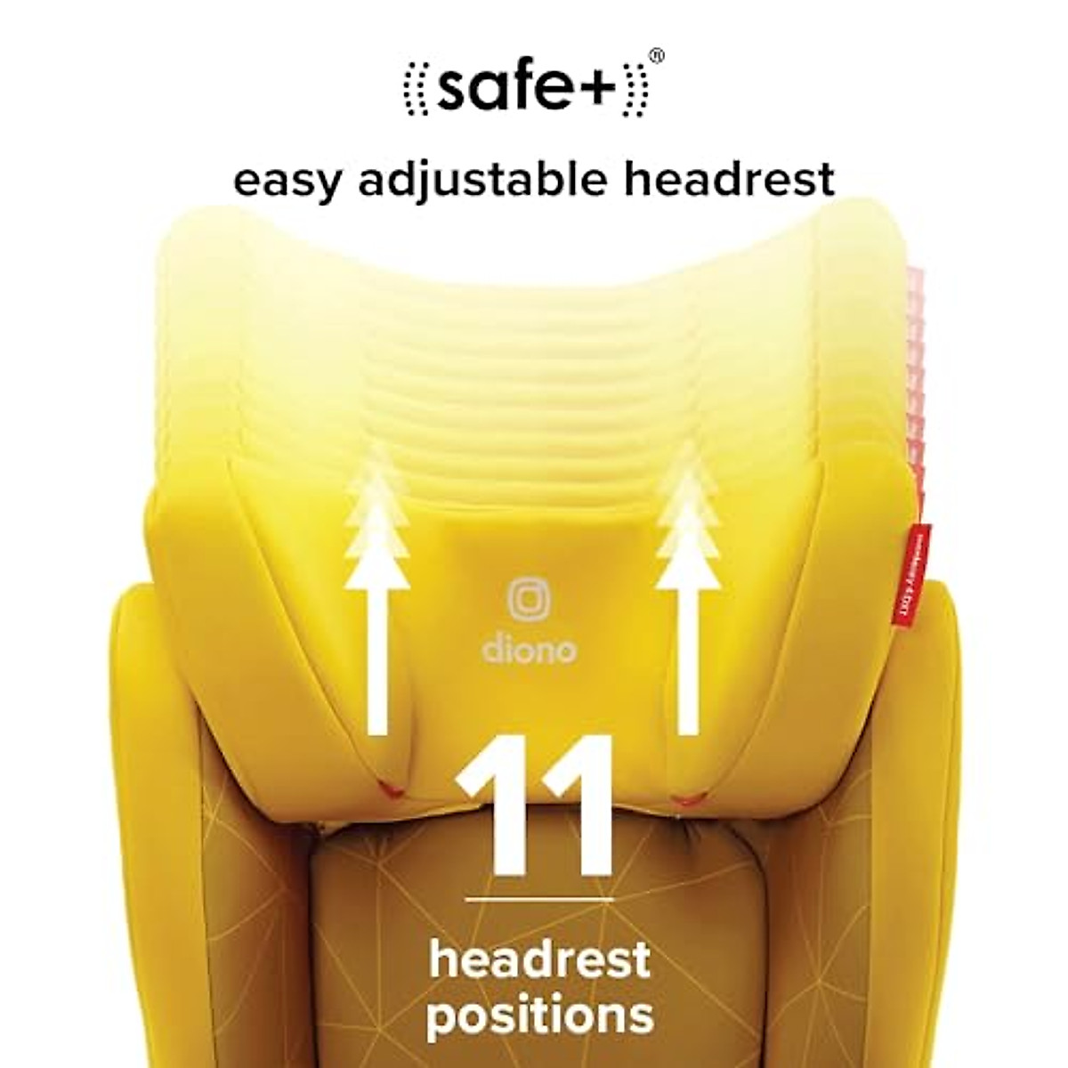 Diono Monterey 4DXT Latch, 2-in-1 High Back Booster Car Seat with Expandable Height, Width, Advanced Side Impact Protection, 8 Years 1 Booster, Yellow Sulphur