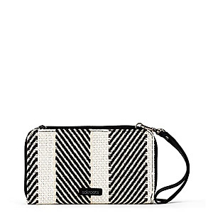 Sakroots Large Smartphone Crossbody Bag in Woven Fabric from Recycled Materials, Convertible Purse with Detachable Wristlet Strap, B&W Soulful Desert